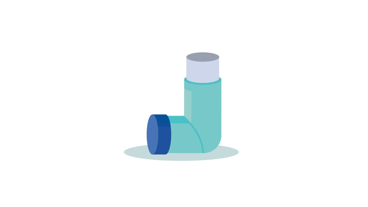 Medical inhaler drug equipment animation | Premium Stock Video Footage