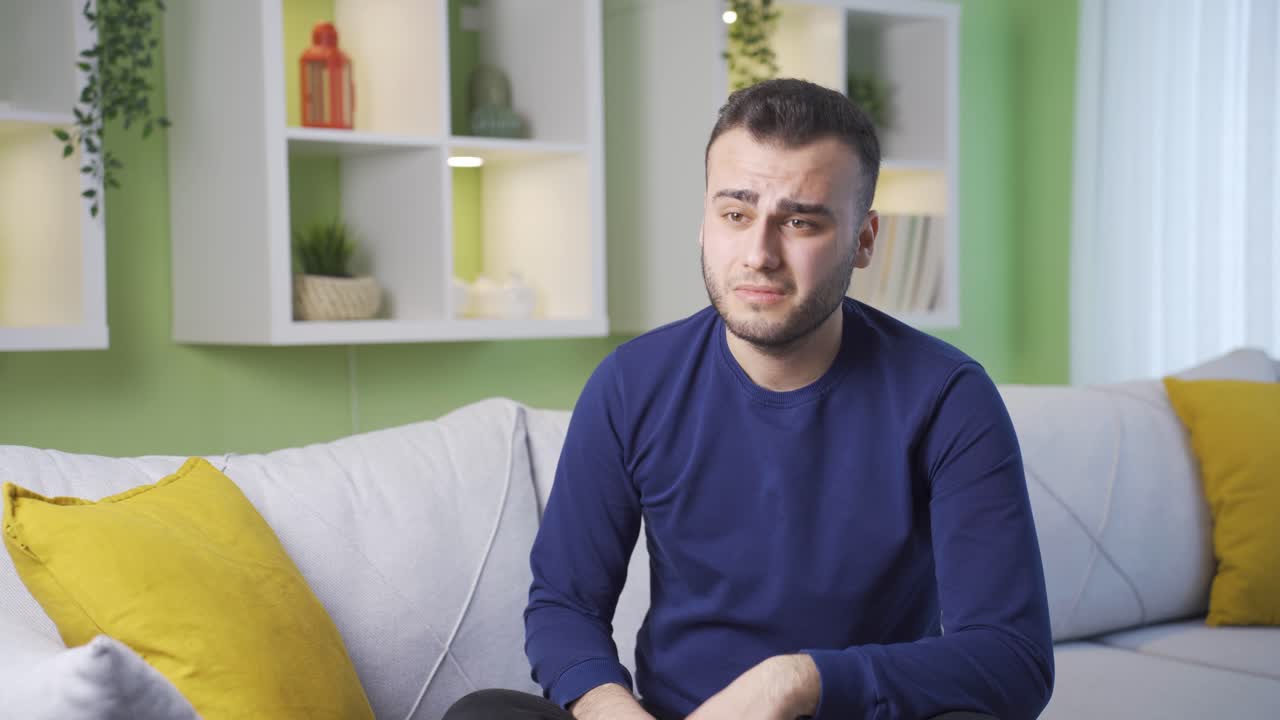 Sad And Hopeless Man, Frustration, Despair, Failure. Free Stock Video ...