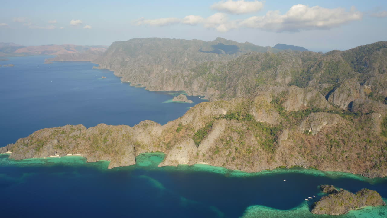 Banul Beach And Sunset Beach, Rocks In The Coast Of Coron Island ...