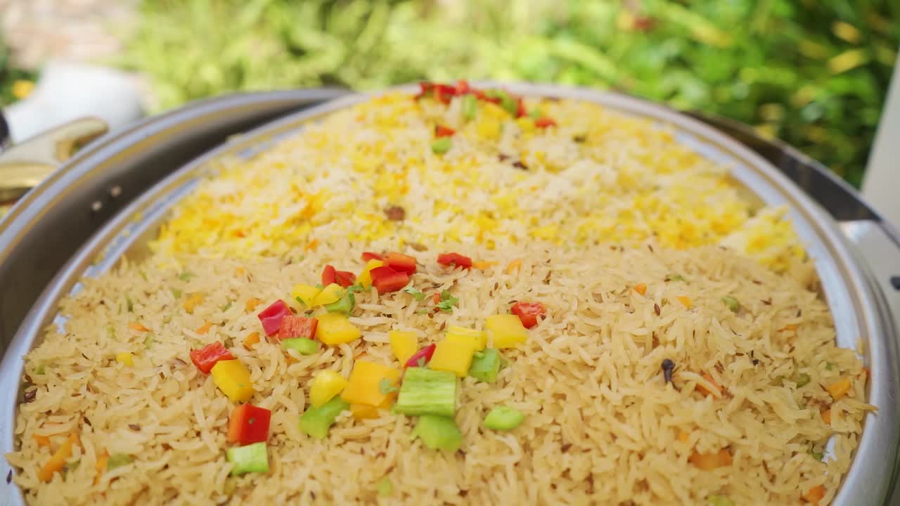 Tasty rice - kenyan food Premium Stock Video Footage