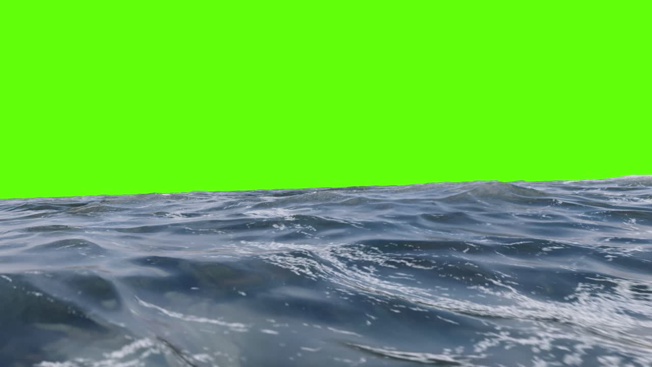 Premium stock video - Swaying ocean waves on a chromakey greenscreen ...