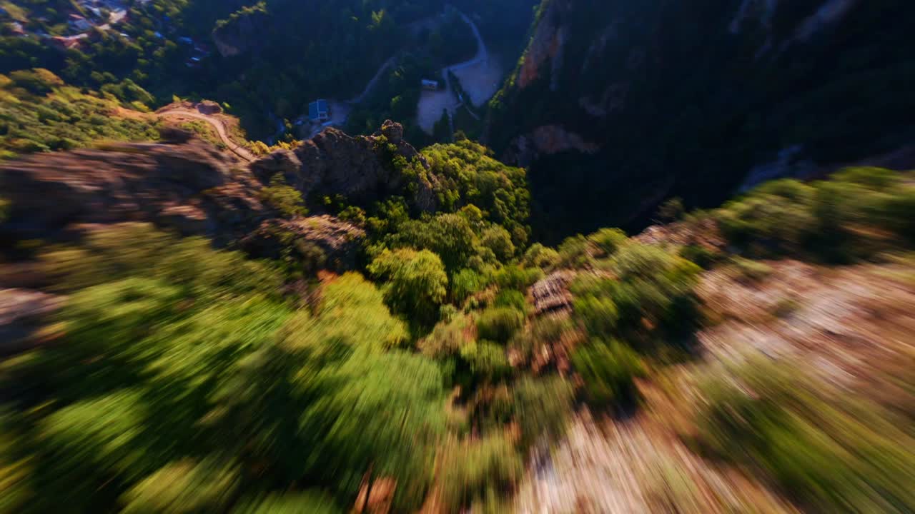 Premium stock video - Fpv dynamic drone shot