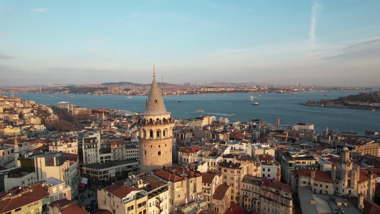 Premium stock video - Galata tower istanbul scenery