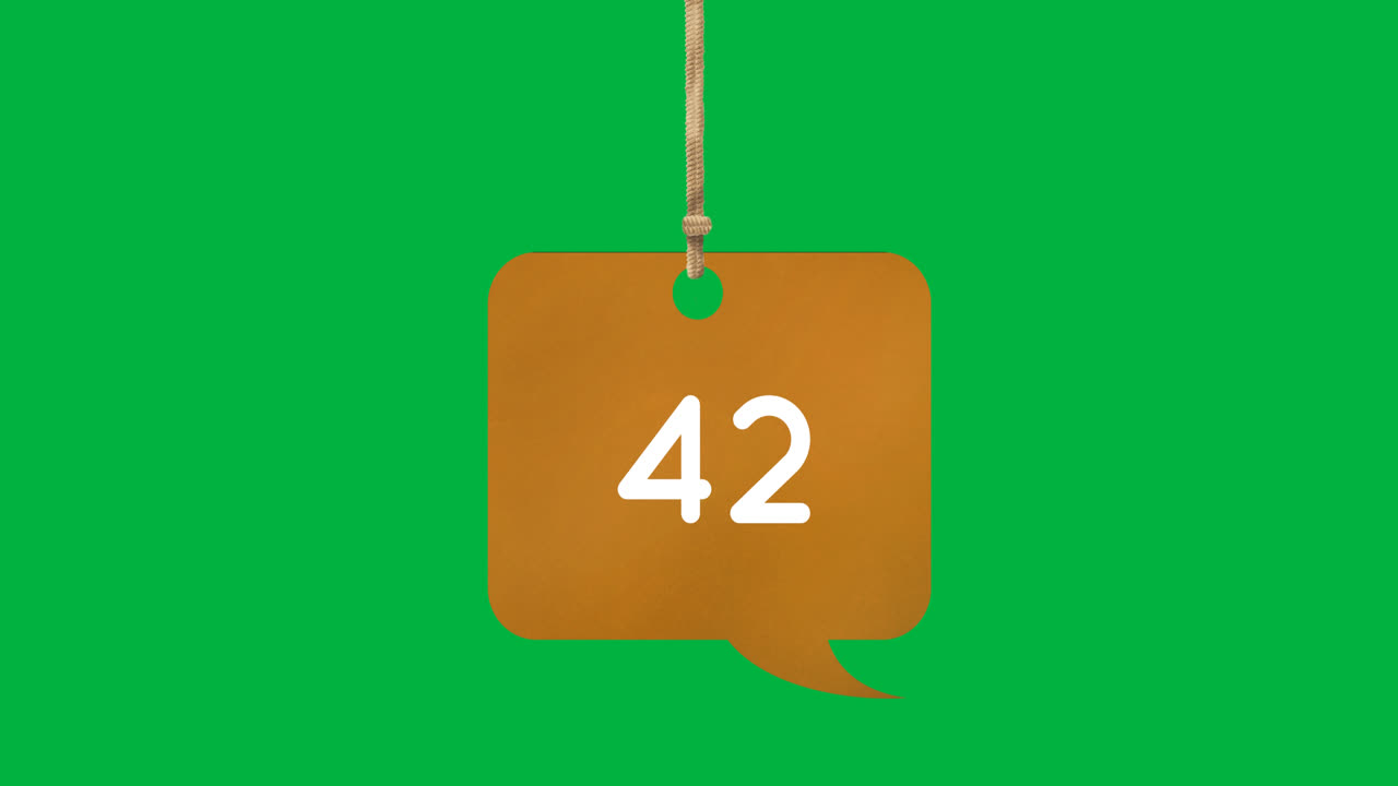 Premium stock video - Numbers counting up 4k