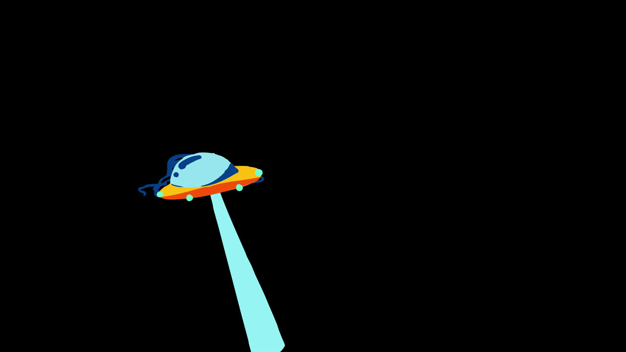 Alien Space Ship Icon Loop Animation Video Transparent Background With ...