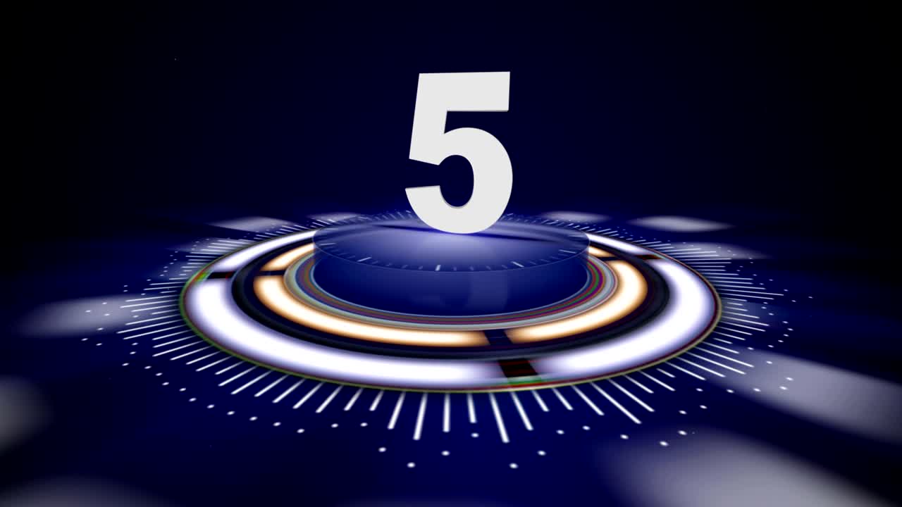 number 5 top ten numbers animation with alpha channel rendering background loop | freepik