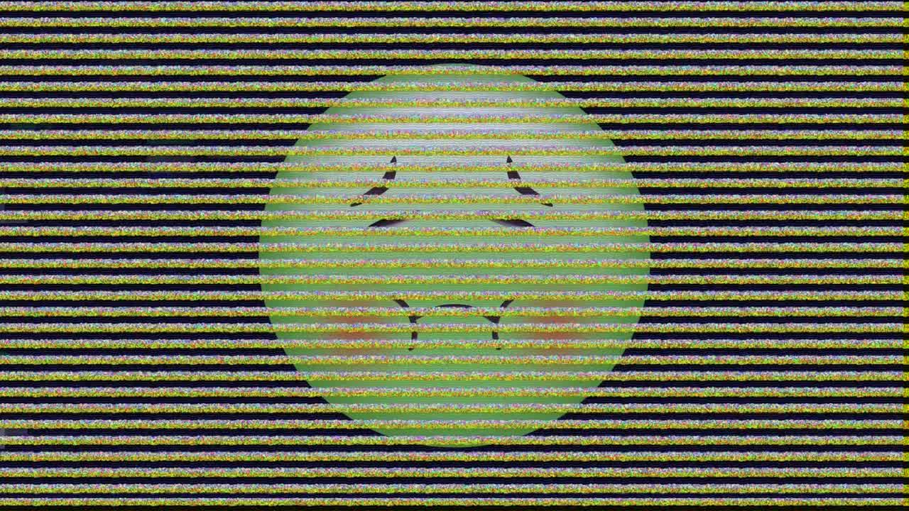 Premium stock video - Digital animation of tv static effect over green ...