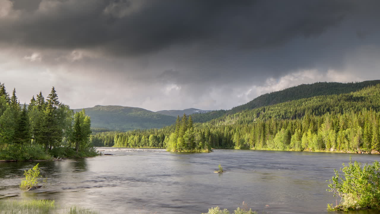 Premium stock video - Norway rapids fern 4k 05