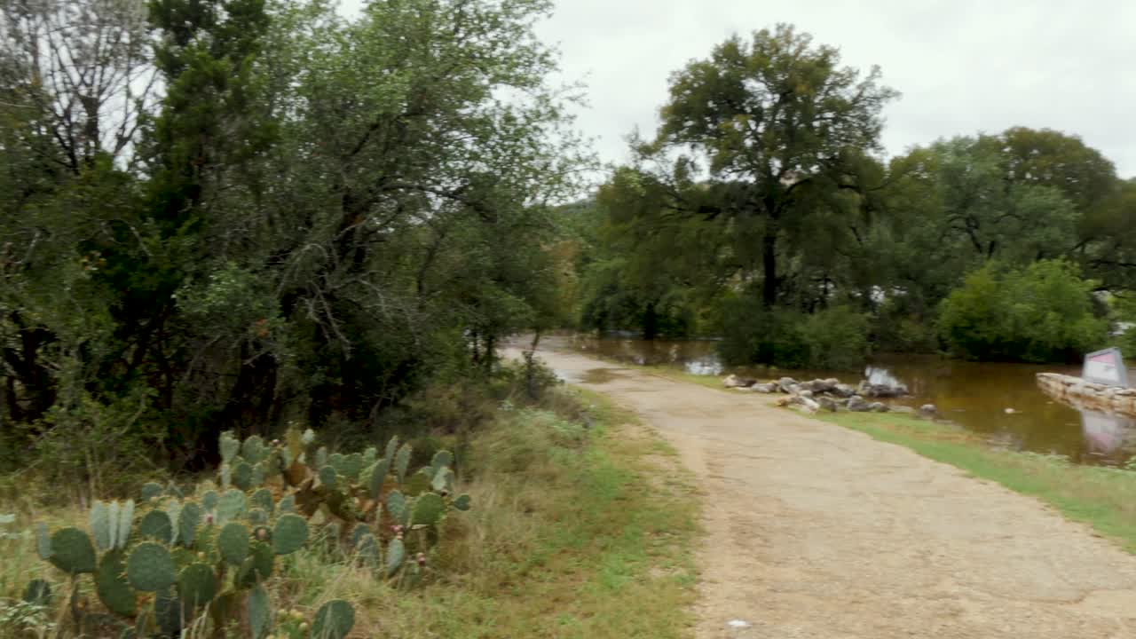 Premium stock video - Flooded park after heavy rain