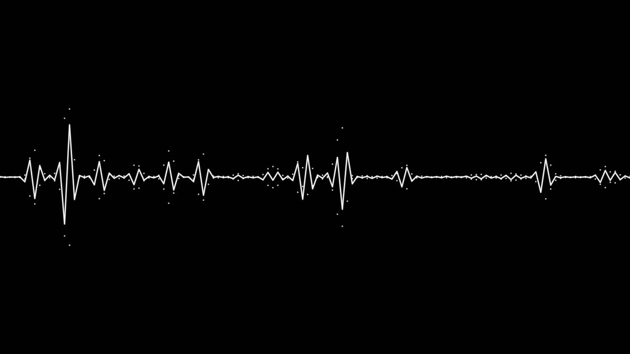 A Simple Black And White Audio Visualization Effect Free Stock Video ...