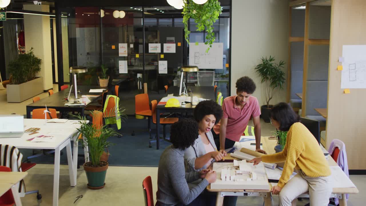 Premium stock video - Happy diverse business people discussing work ...