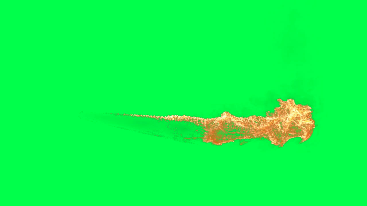 Fire Jet Stream on Green Screen | Premium Stock Video Footage