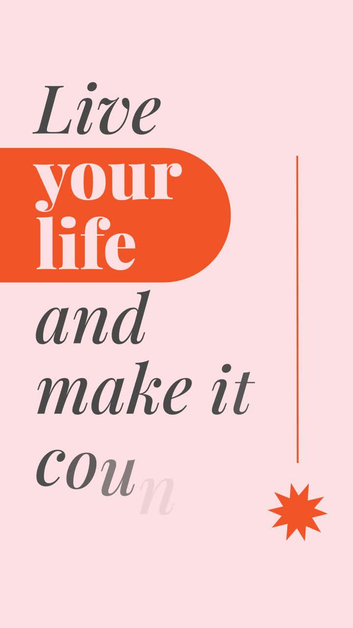 Live Your Life and Make It Count Inspirational Quote | Premium Stock ...
