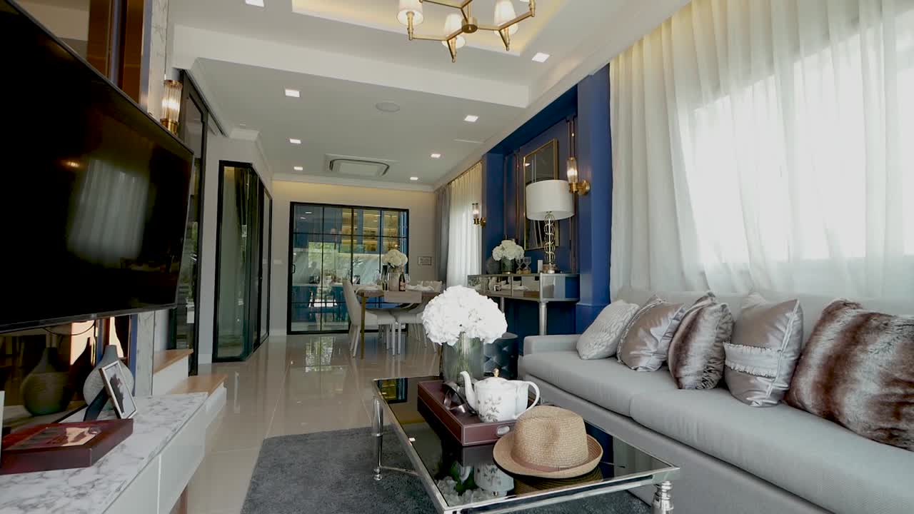 Premium stock video - Luxurious and trendy open plan home decoration ...