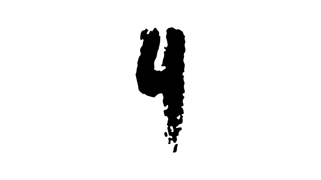 Animated Hand Drawn Calligraphy Numbers Black on White | Premium Stock ...