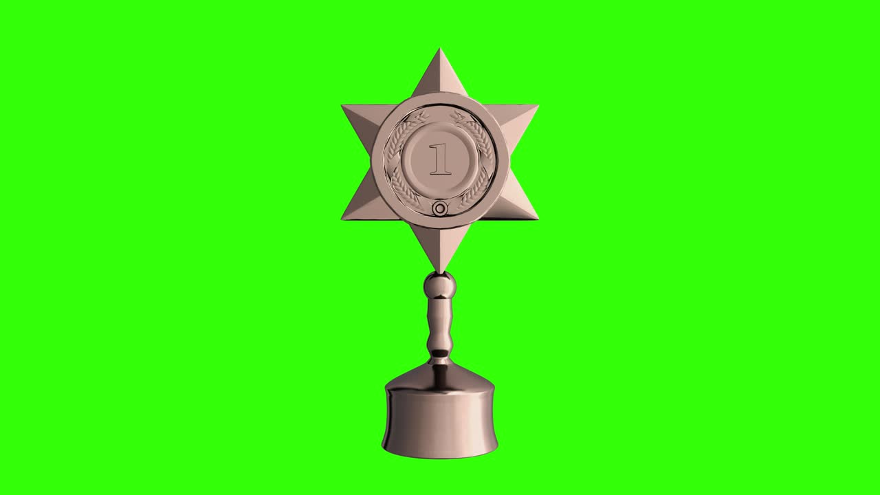 Winner Golden Cup Trophy on Green Screen Background 4k footage ...