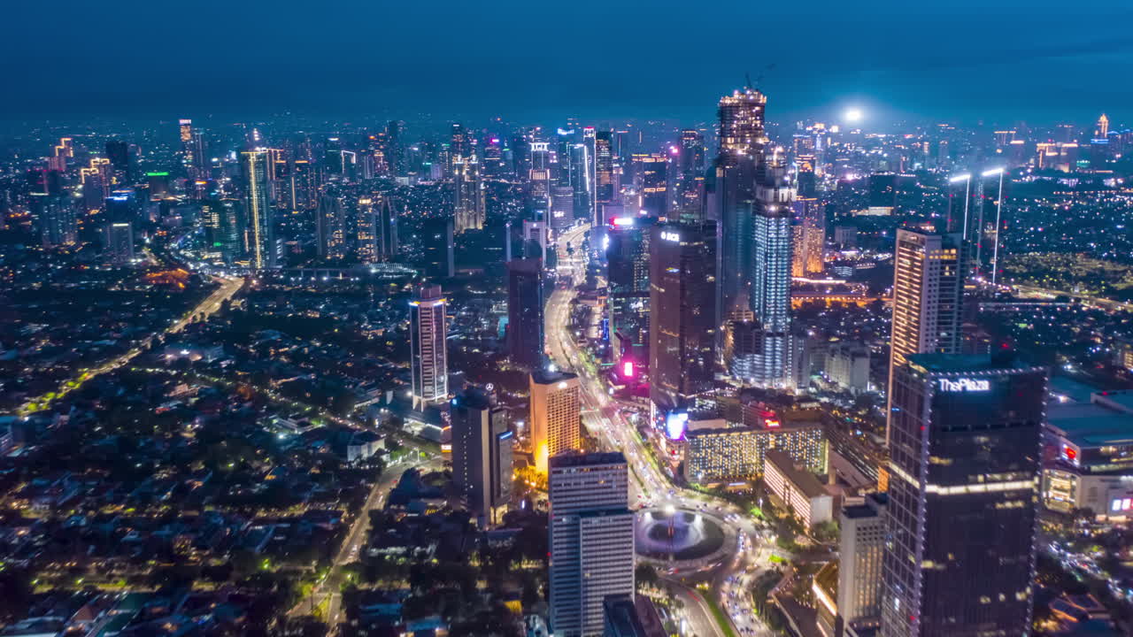 Premium stock video - Stunning city view of futuristic skyline at night ...