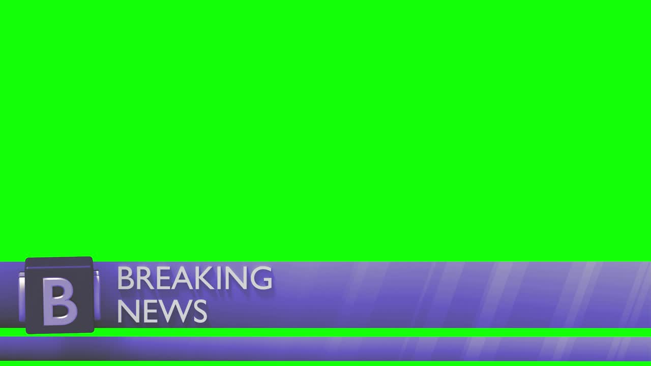 Premium stock video - Breaking news lower third 3rd chyron l3rd loop 4k