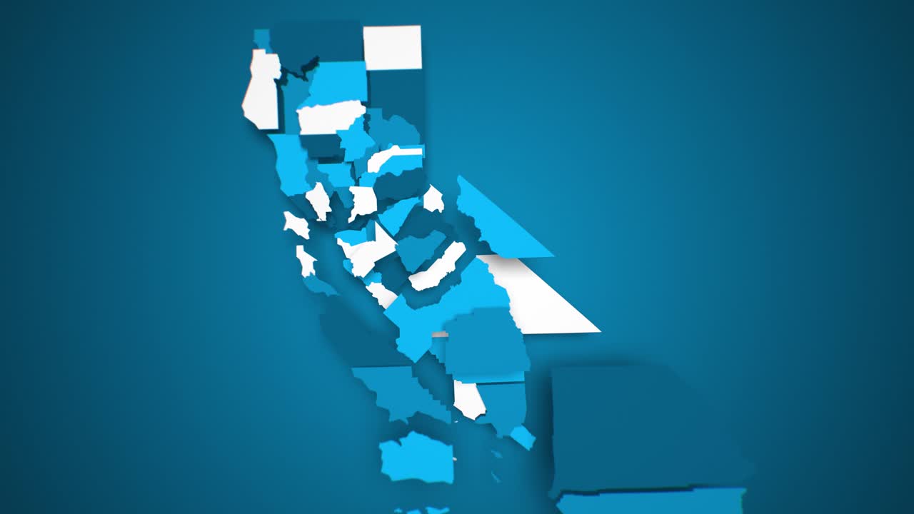 Premium stock video - Motion graphics animated map of california ...