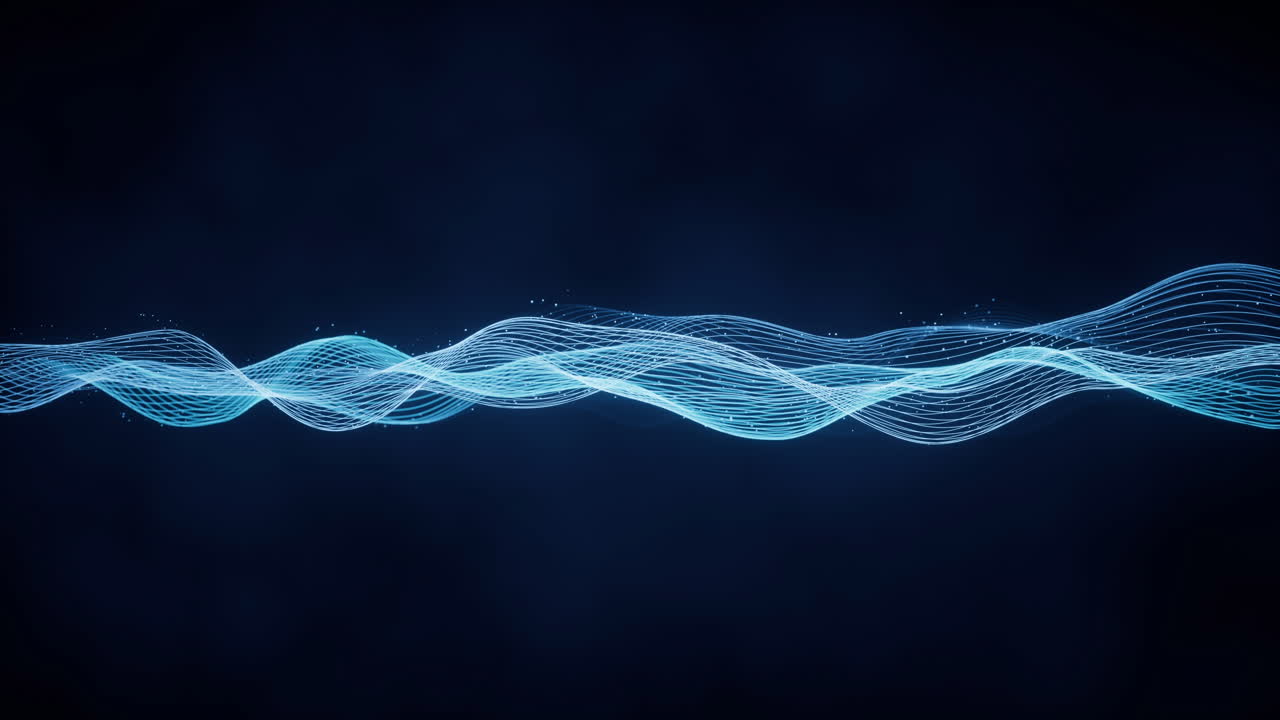 Flowing wave lines, curve pattern, 3d rendering. Premium Stock Video ...