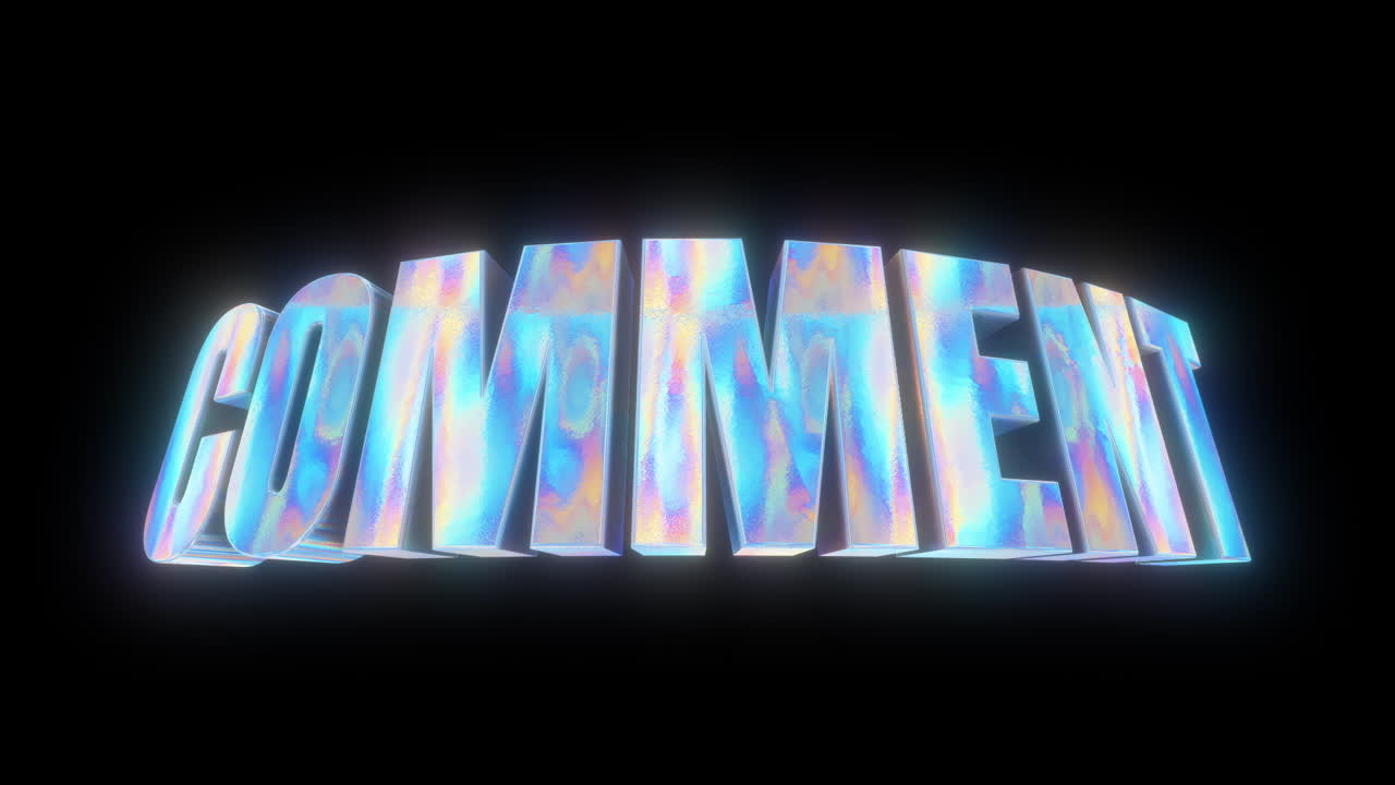 Holographic Comment Word Appearing on Black Background | Vídeo de stock ...
