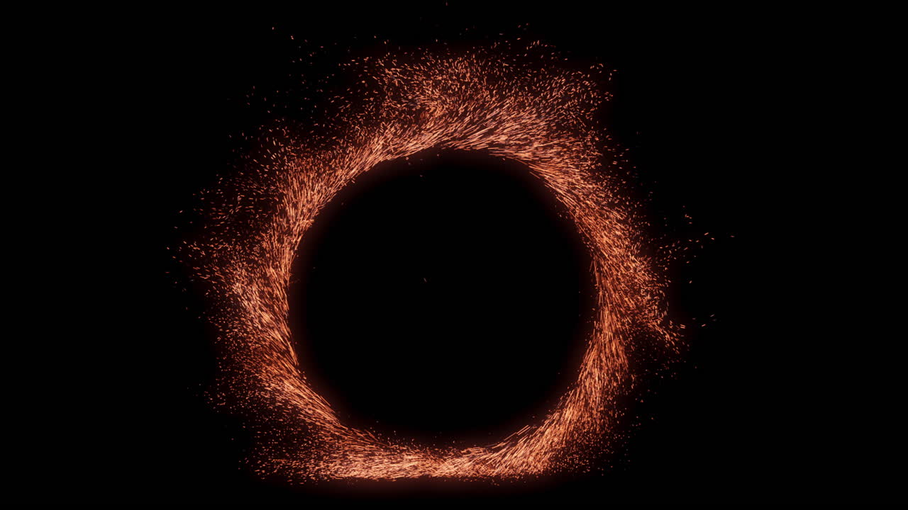 Invocation Of A Strange Dimensional Portal, Circle Of Orange Sparks ...