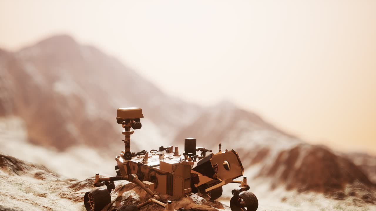 Curiosity Mars Rover Exploring The Surface Of Red Planet Free Stock ...