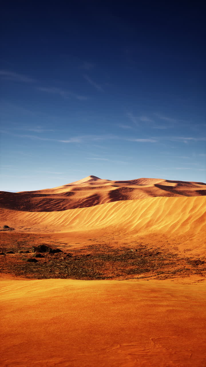 Stunning desert landscape with red sand dunes and blue sky Premium ...
