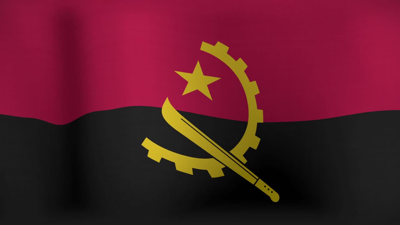 Animation Of Waving Flag Of Angola Free Stock Video Footage Download Clips