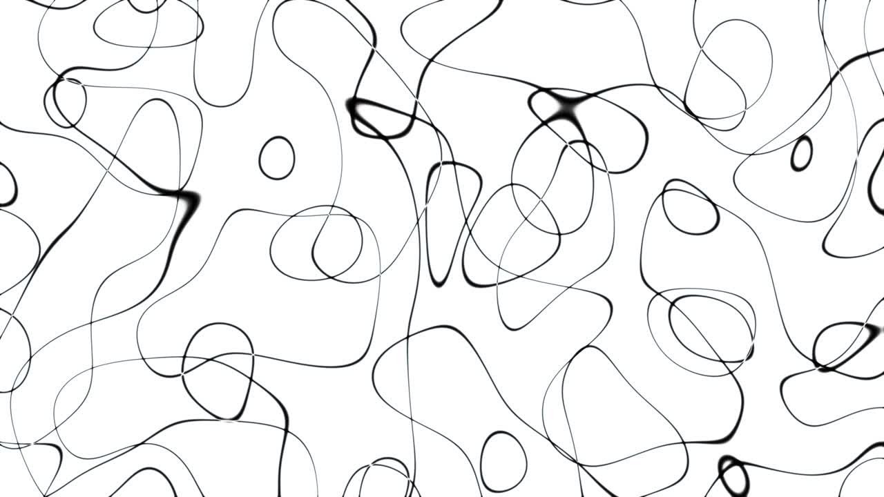 Random shape sketch animation chaos on a white minimal background ...