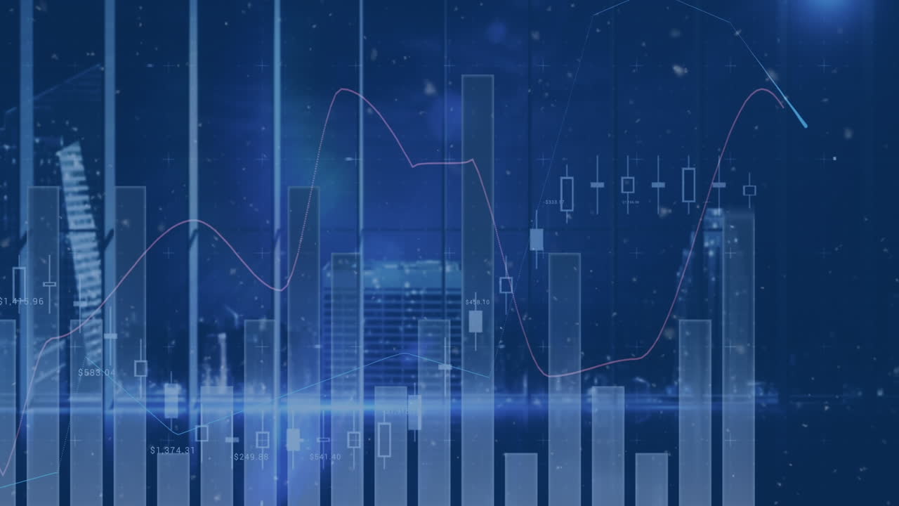 Animation of statistics and data processing on screen | Premium Stock ...