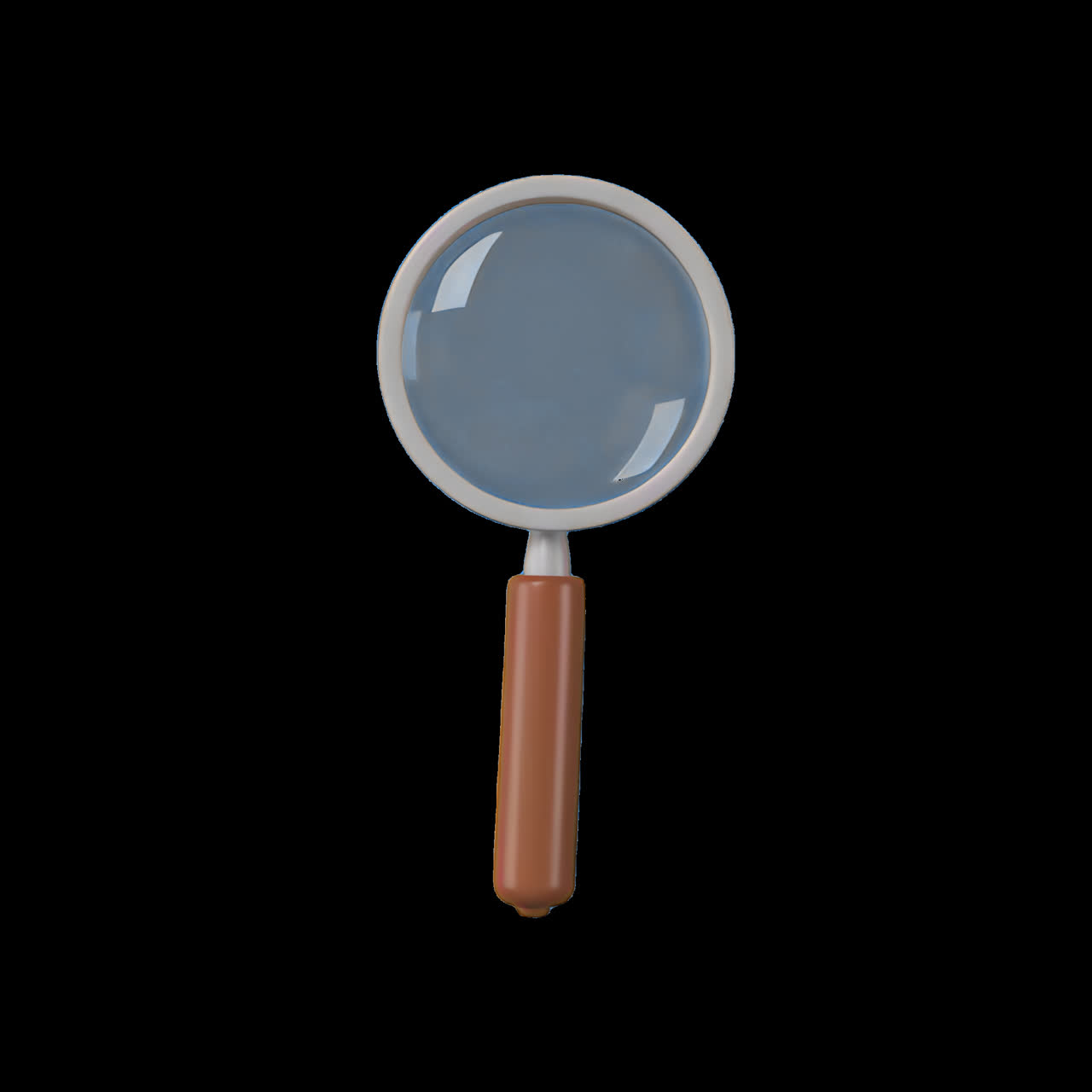 Magnifying glass animation isolated asset, transparent 4K video, alpha ...