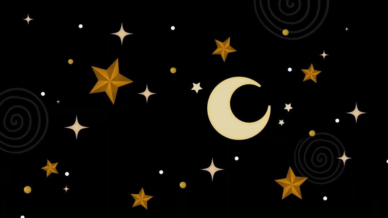 Premium stock video - Animation of orange and yellow christmas stars ...