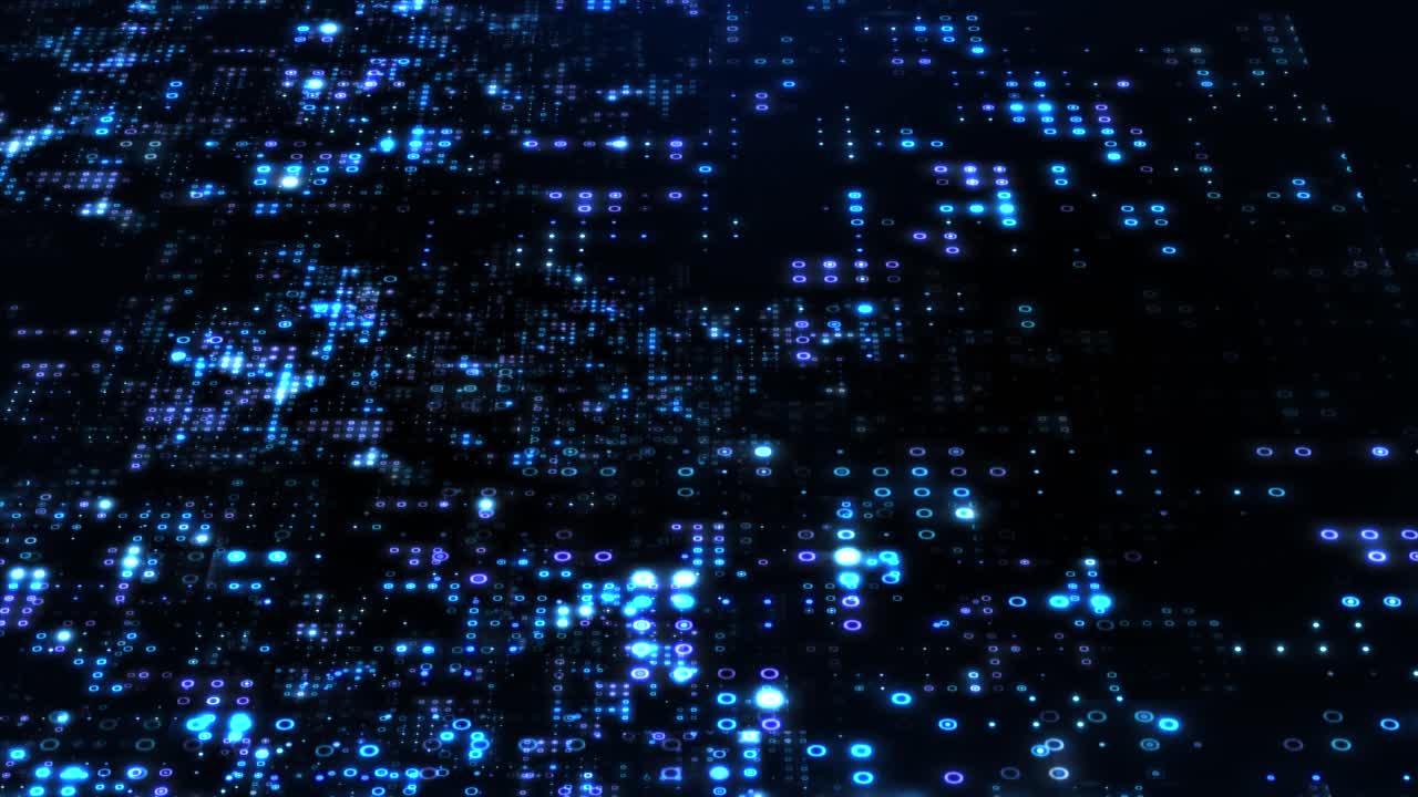 Premium stock video - Abstract 3d motion digital data particle cyber ...