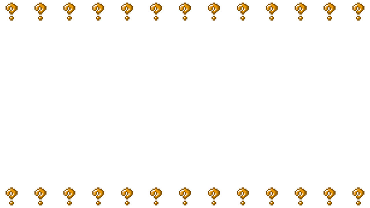 Pixel Art Mini Question mark Frame Animated Overlay 1080p Transparent ...