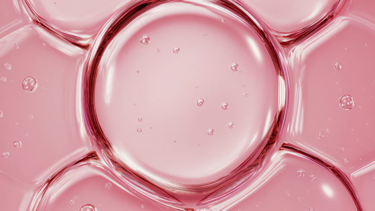 Closeup of beautiful bubbles in vibrant pink liquid showcasing amazing ...