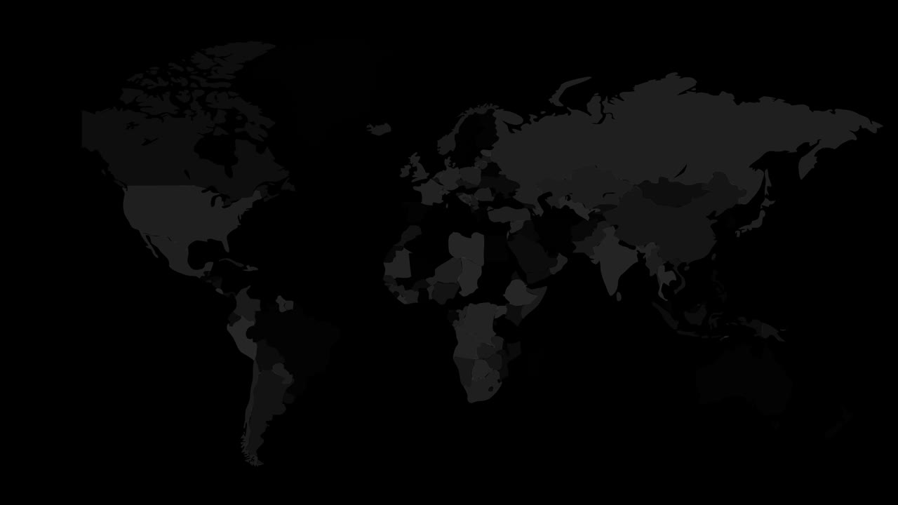 Premium stock video - Earth map on black background with random ...