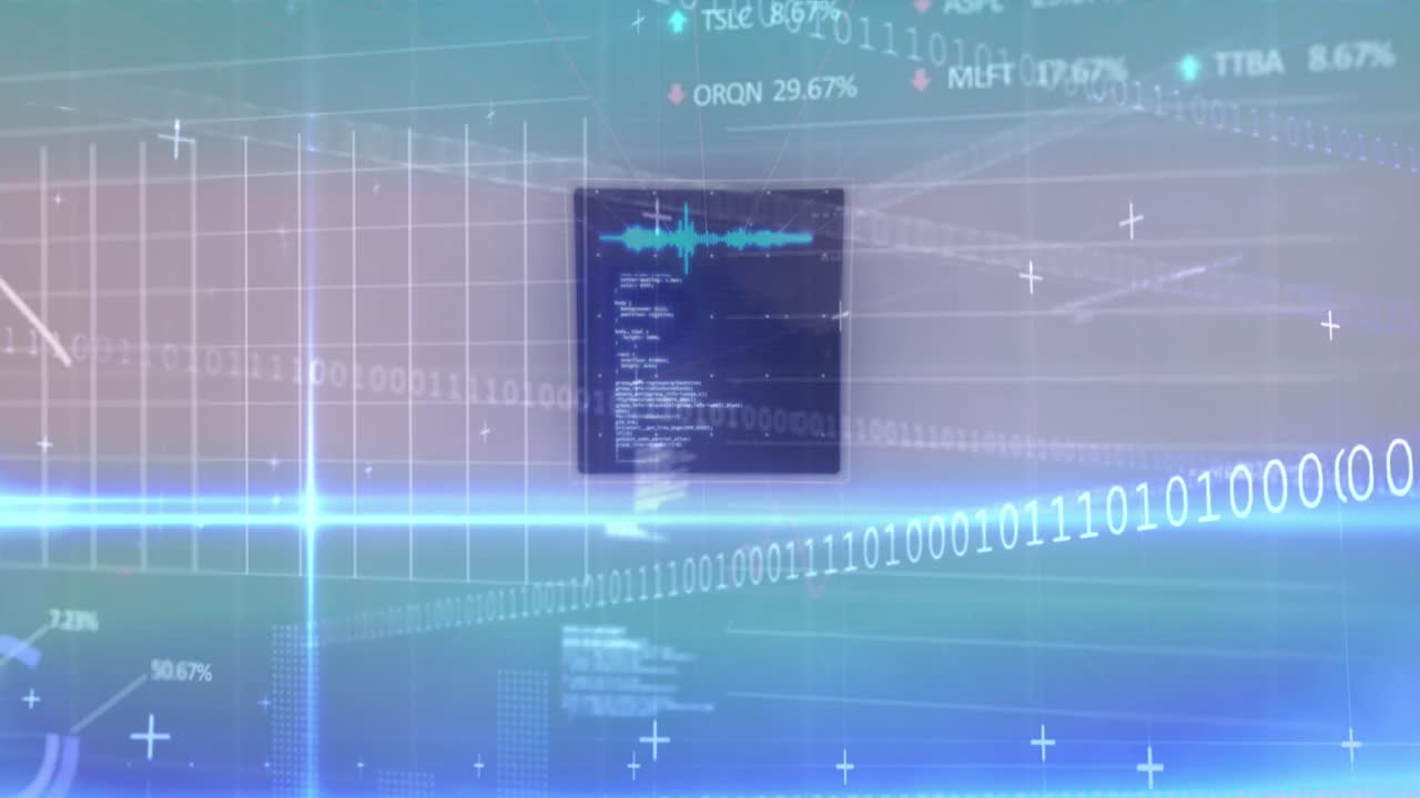 Animation Of Looping Binary Codes Graphs Computer Language Over