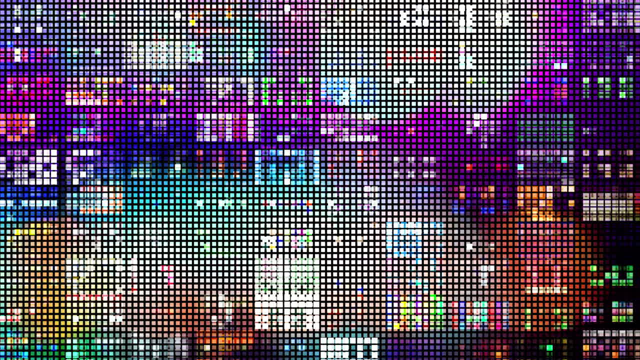 Premium stock video - Led squares