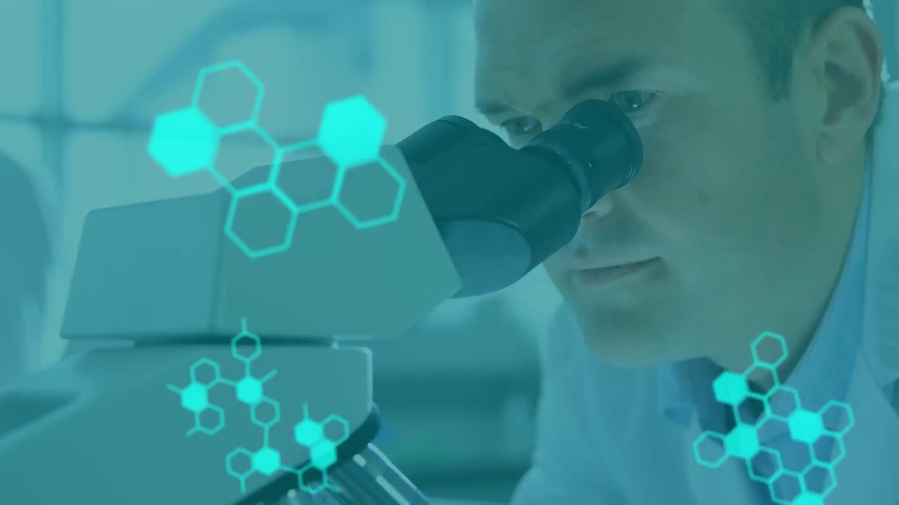 Premium stock video - Animation of data processing and chemical ...