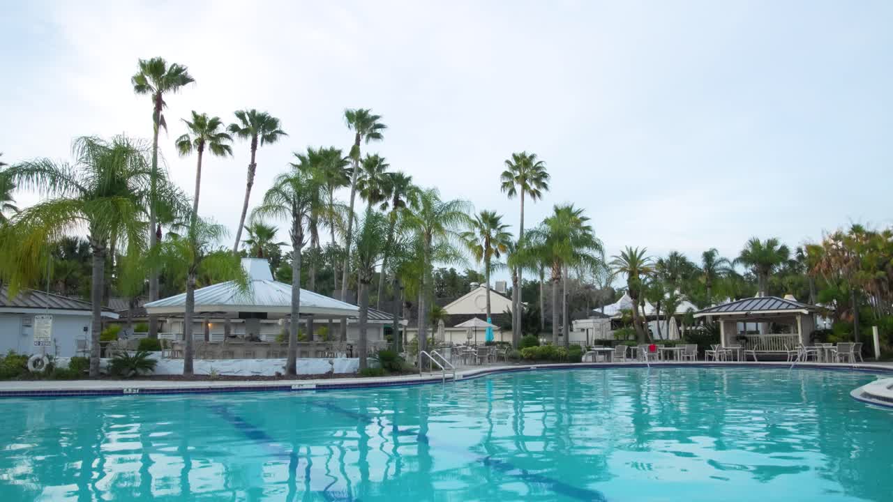 Florida resort pool and bar | Premium Stock Video Footage
