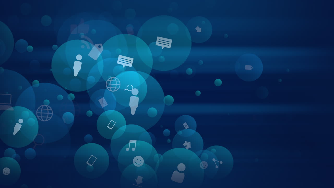 Premium stock video - Motion network icons on simple background 1