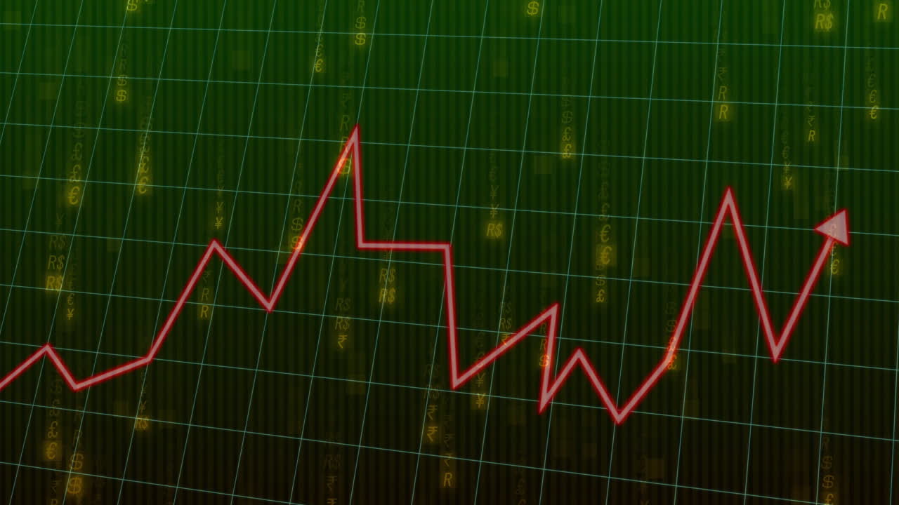 Premium stock video - Animation of diagram over binary coding
