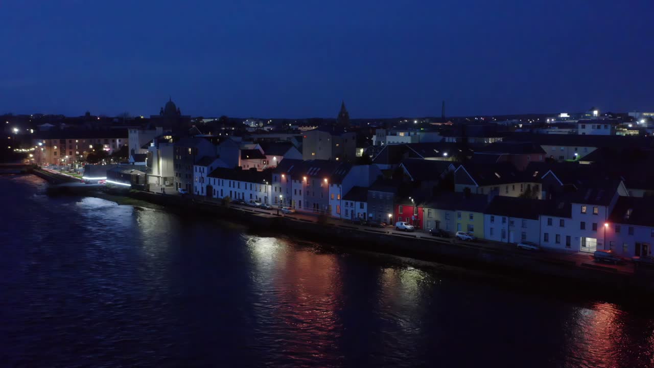 Premium stock video - Galway night serene shot