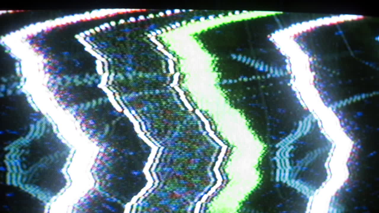 Free stock video - Tv line fuzz 02