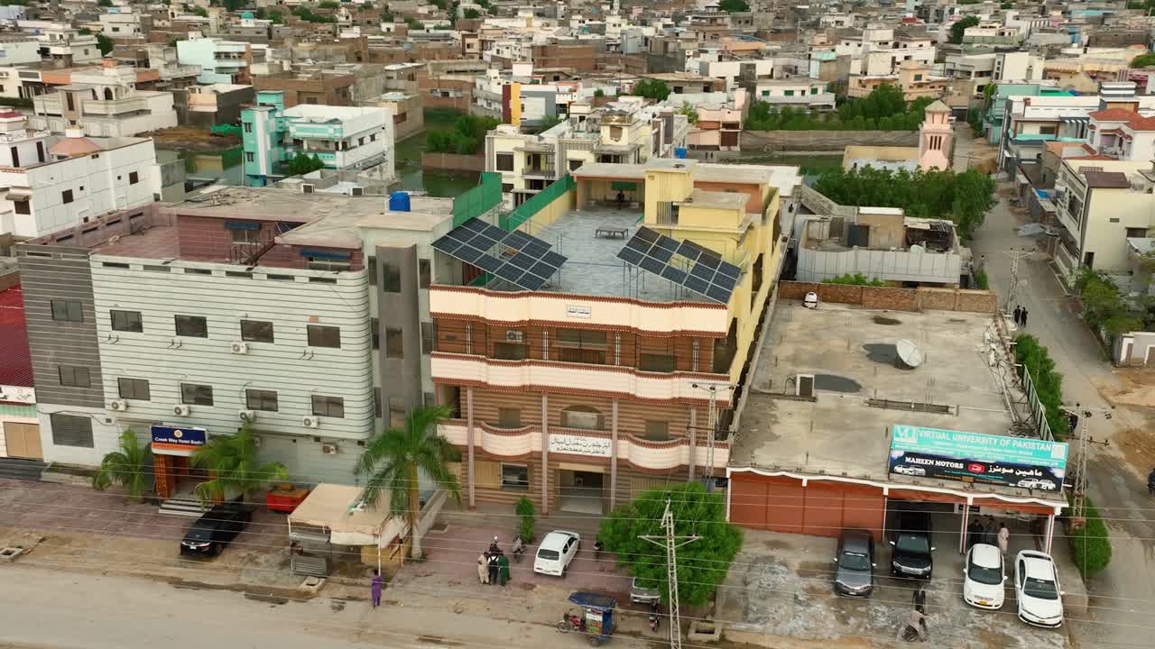 Premium stock video - Urban aerial view of badin city, pakistan