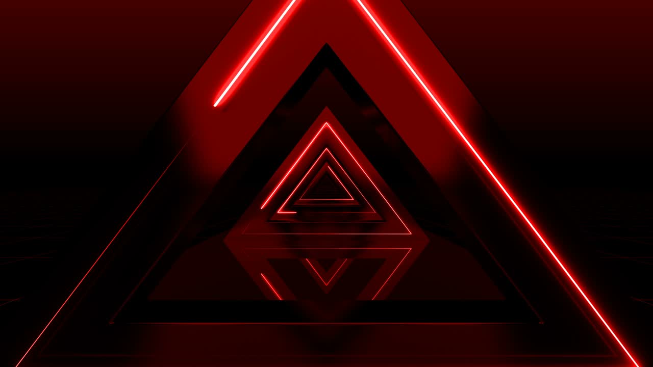 Looped 3d Animation Triangle Red Art Concept Endless | Premium Stock ...