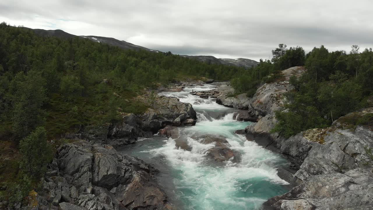 Premium stock video - Beautiful wild river called otta in norway