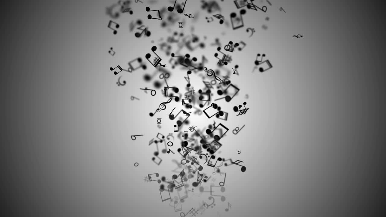 Abstract animated Background with Colorful Music notes. LOOP | Premium ...