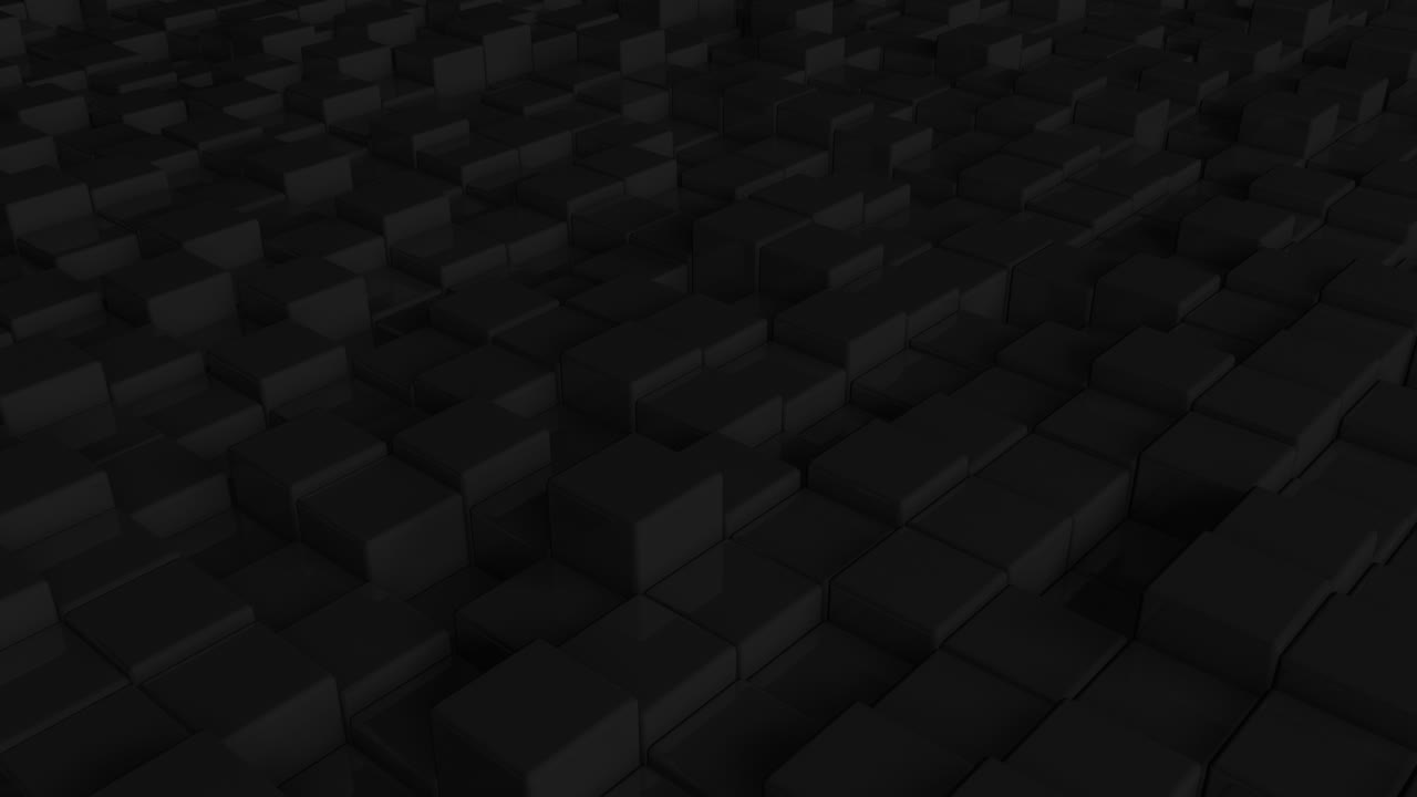 Premium stock video - Abstract black cubes pattern with wave movement